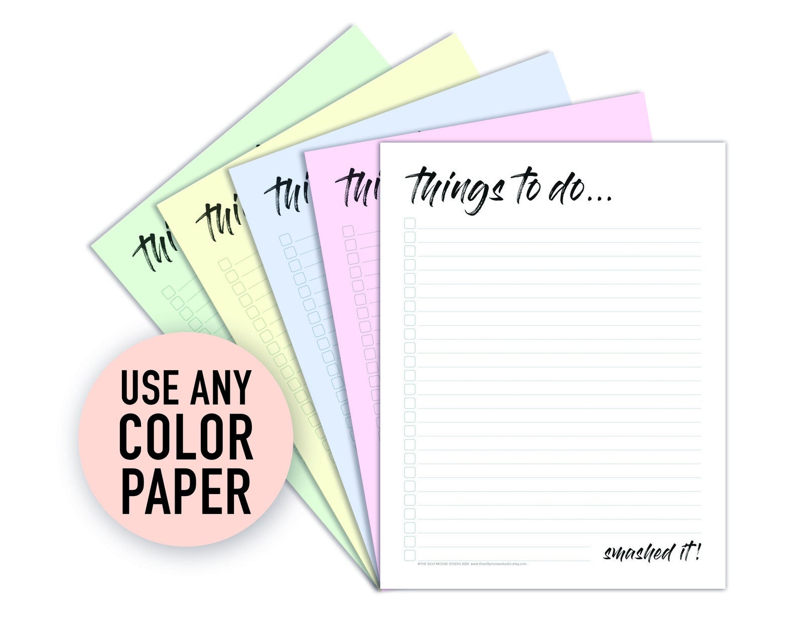 To Do List Fillable & Printable PDF Daily Planner Page One - Etsy UK