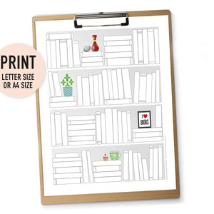 Book Tracker Printable – Bookshelf Reading Log – Reading Challenge ...