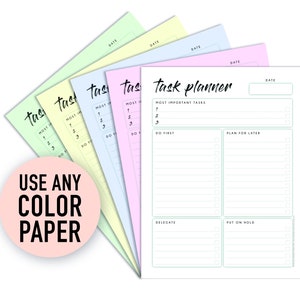 Task Planner Printable & Fillable PDF – Priority to Do List ...