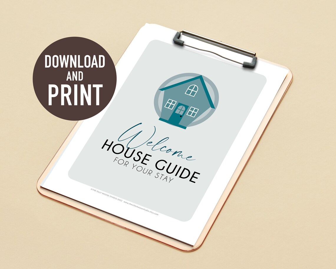 Rental Welcome Guide Printable & Fillable PDF House Sitting | Etsy