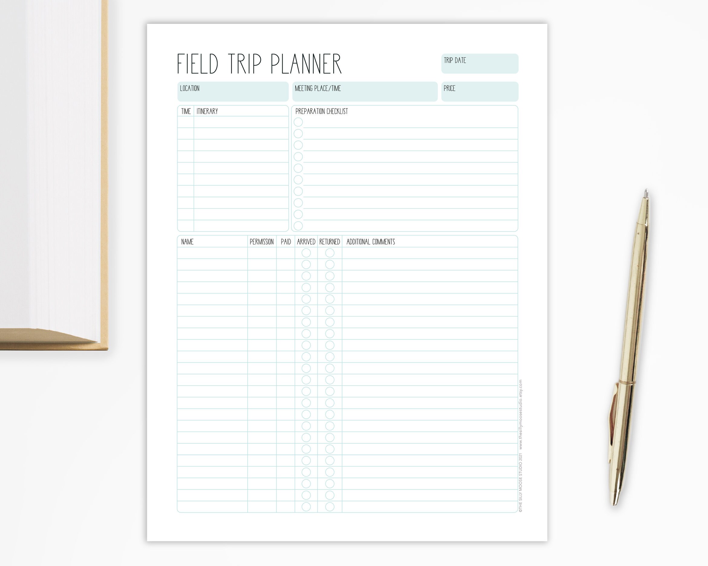 Teacher Planner Printable Kit – Tutor Class Planning Bundle – Academic ...