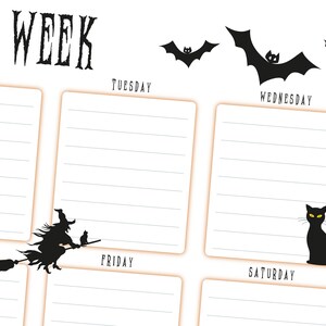Weekly Planner Printable to Do List for Halloween Print at - Etsy UK
