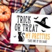 Trick or Treat Sign Printable Witch & Black Cat Social Distance ...