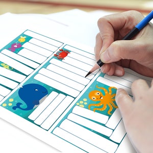 Kids Reading Log Printable – Under the Sea Childrens Book Chart – Ocean ...