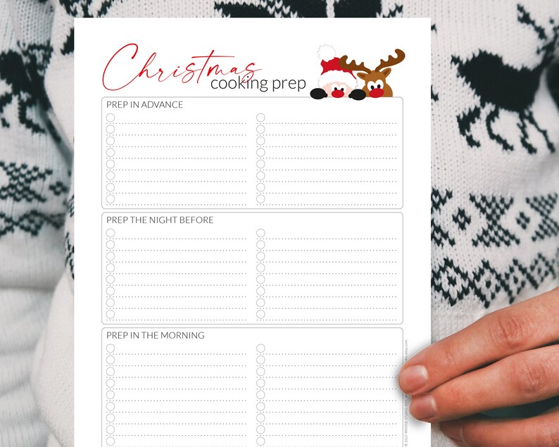 Christmas Meal Cooking Planner Printable Set Christmas - Etsy UK