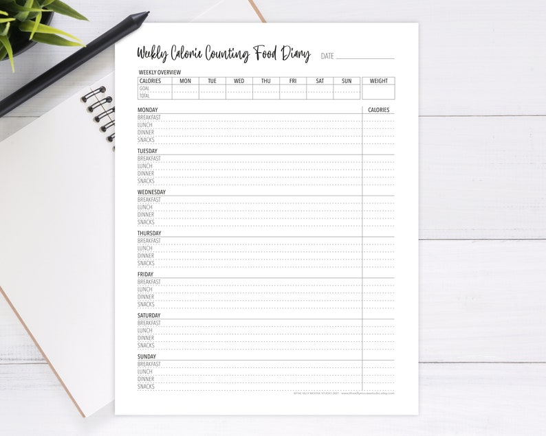 Calorie Counting Food Diary Printable Weekly Weight Loss Etsy calorie-counting-food-diary-printable-weekly-weight-loss-etsy