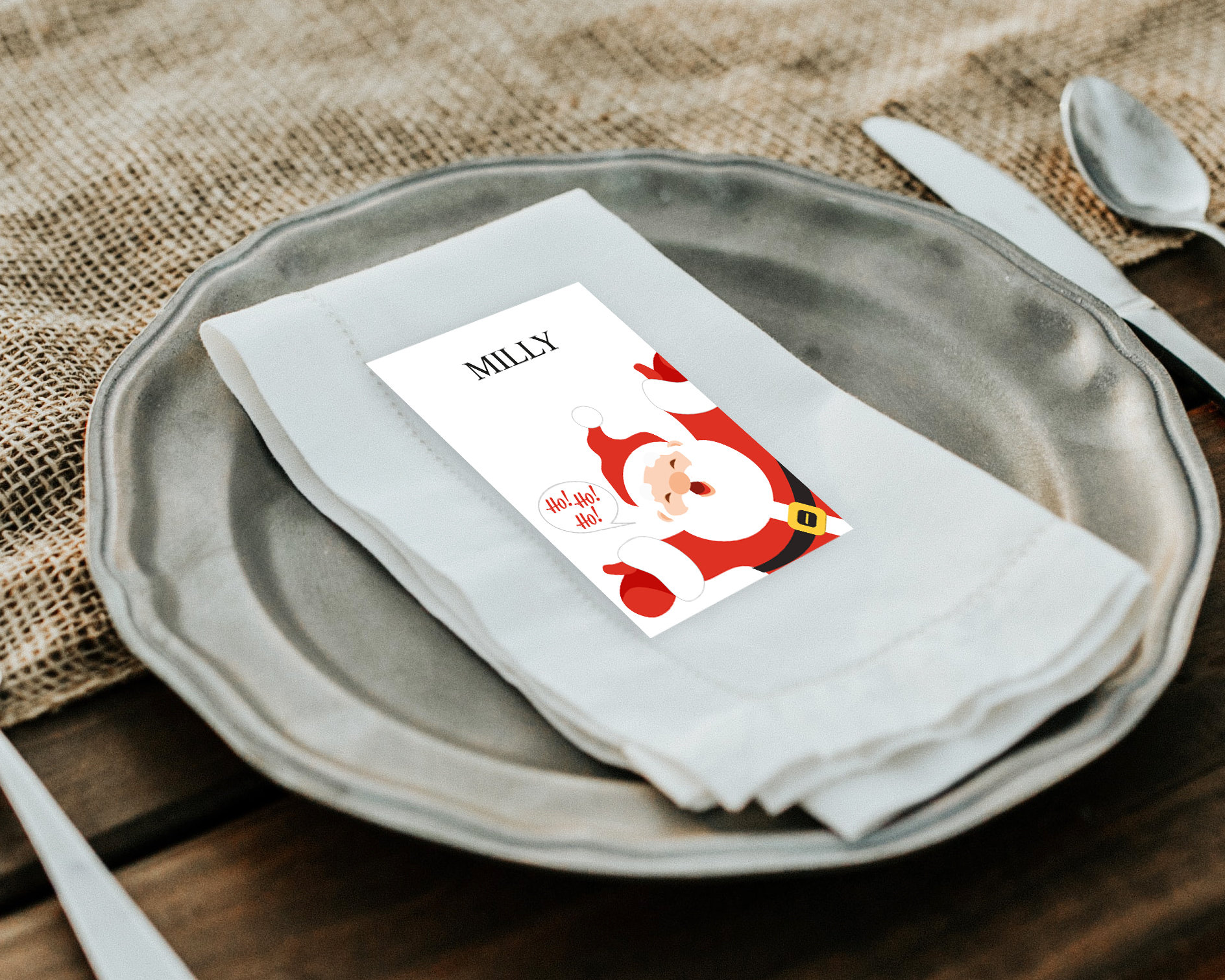 Christmas Place Cards Printable Santa Personalized Table - Etsy UK