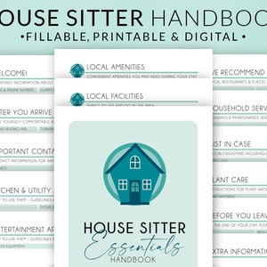 House Sitter Instructions Printable House Guest Welcome - Etsy