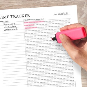 Time Sheet Printable 15 Minute Units – Work Time Tracker – Employee ...