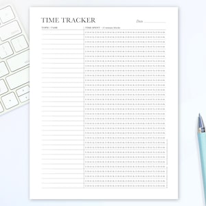 Time Sheet Printable 15 Minute Units – Work Time Tracker – Employee ...