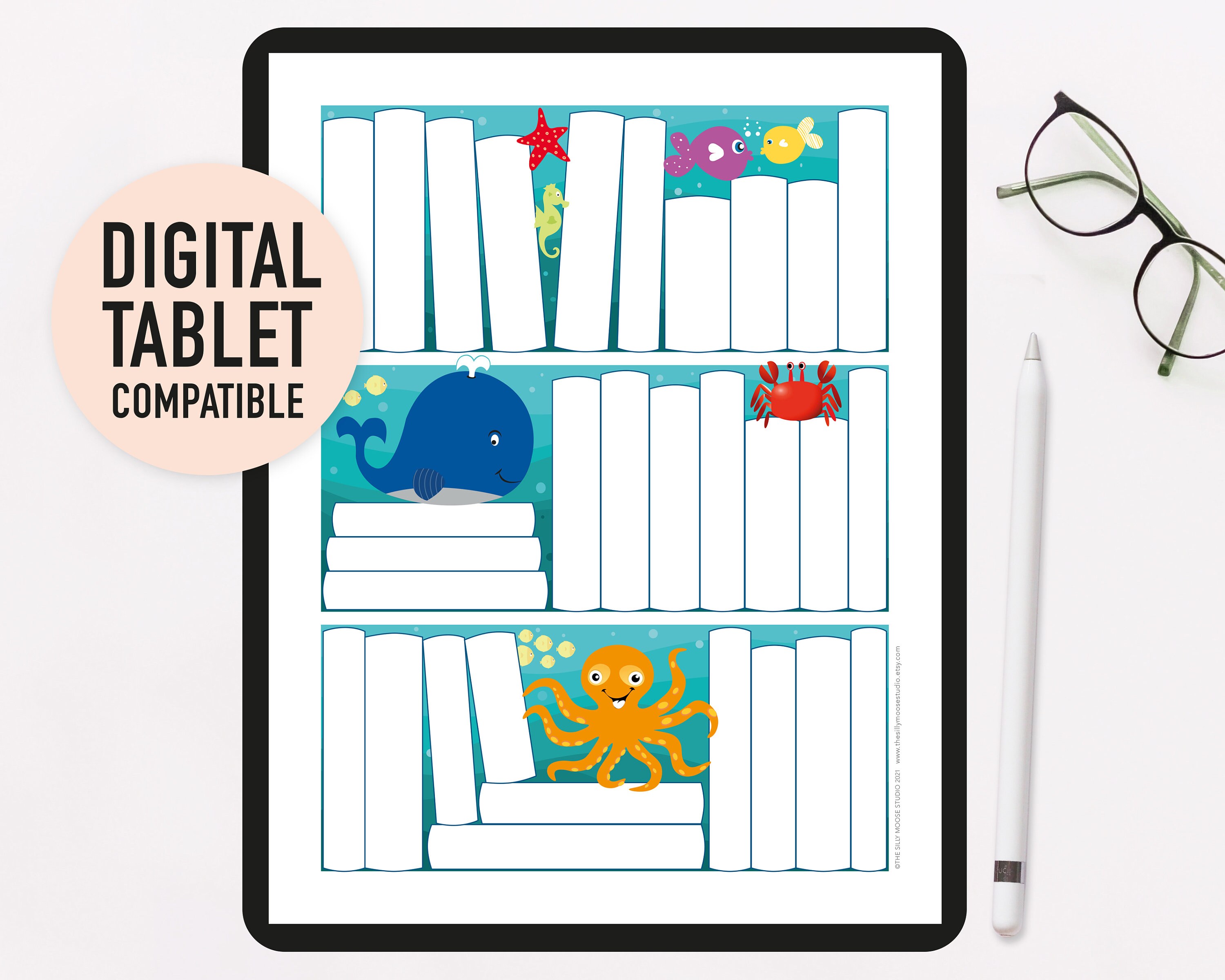 Kids Reading Log Printable Under the Sea Childrens Book - Etsy UK