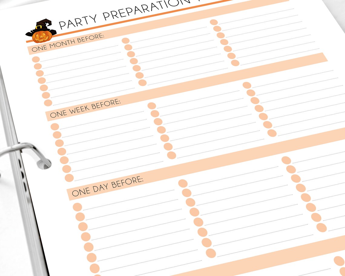 Halloween Party Planner Printable Fillable PDF Halloween - Etsy