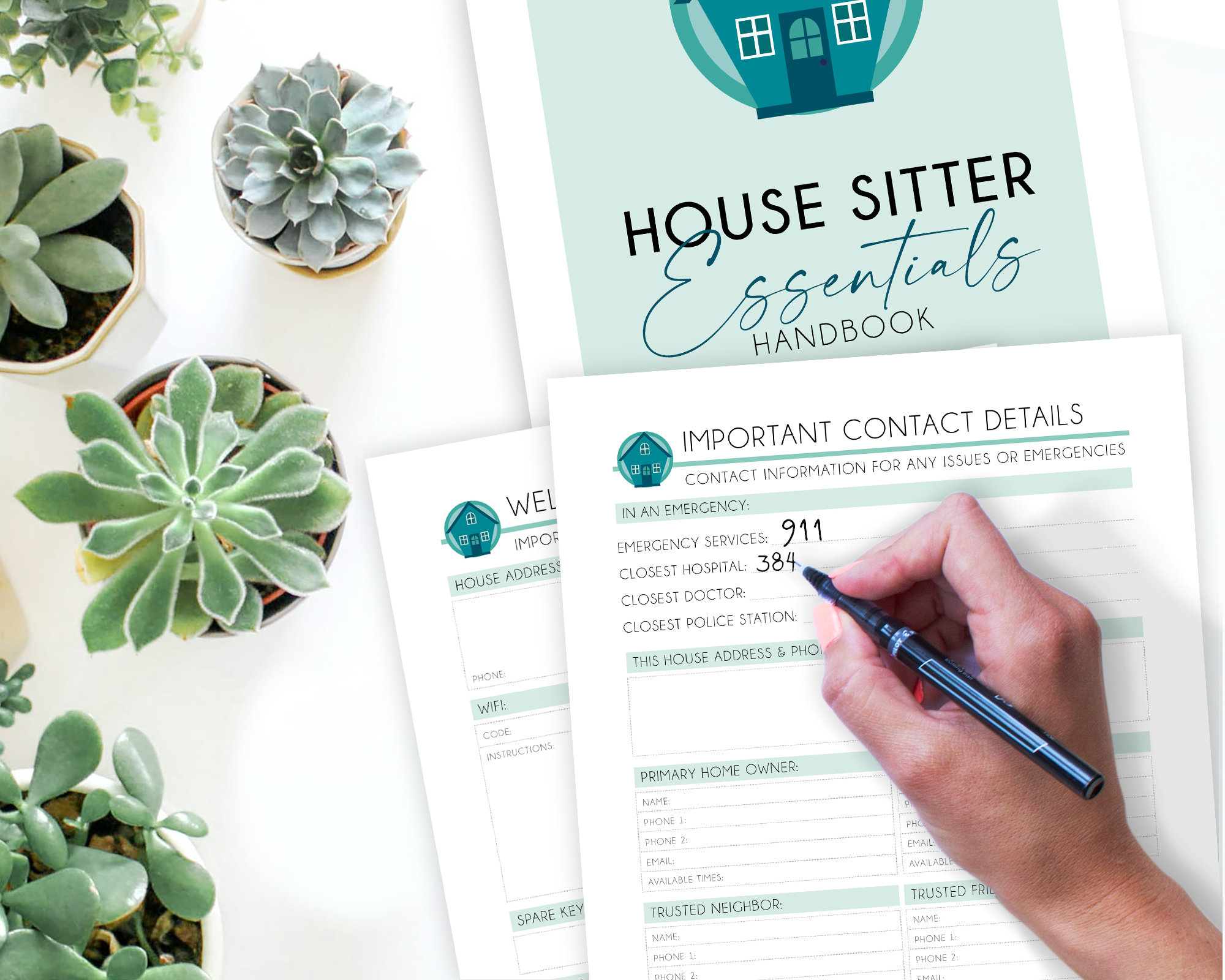 House Sitter Instructions Printable – House Guest Welcome Information ...