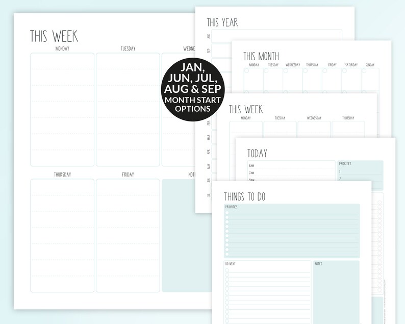 Teacher Planner Printable Kit Tutor Class Planning Bundle - Etsy