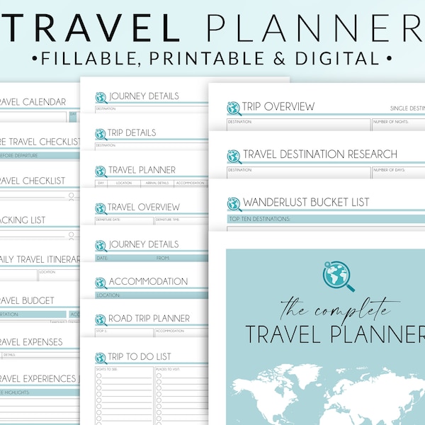 Vacation Itinerary Template Printable - Etsy