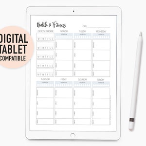 Food Journal & Fitness Tracker Weekly Printable – One Week Health ...