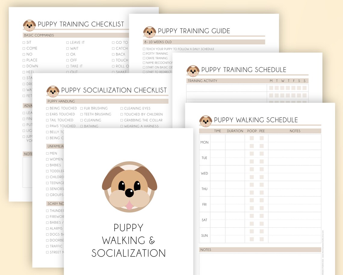 New Puppy Planner Bundle Printable Pet Care Planner Puppy - Etsy