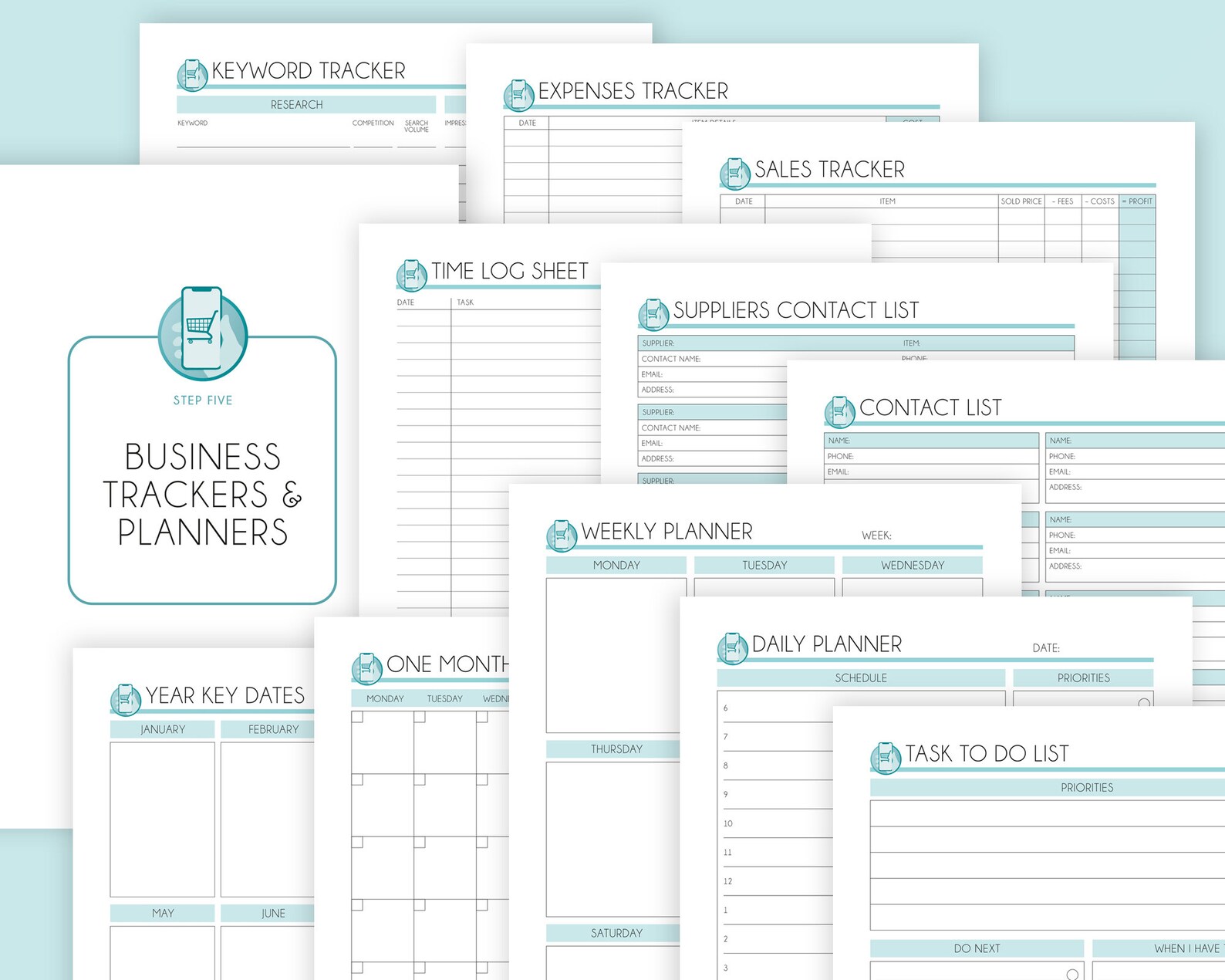 Etsy Shop Planner Printable Kit Etsy Seller Online Business - Etsy UK