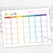 Month at a Glance Planner Printable – Rainbow Monthly Calendar Overview ...