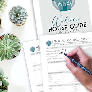 Rental Welcome Guide Printable & Fillable PDF – House Sitting Handbook ...