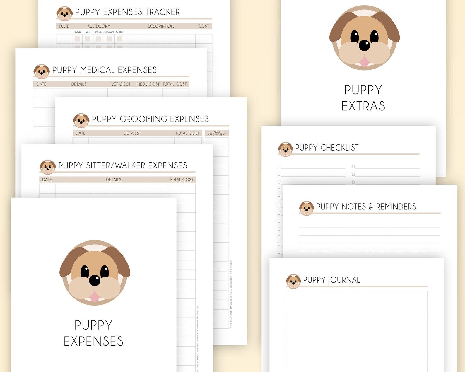 New Puppy Planner Bundle Printable Pet Care Planner Puppy - Etsy