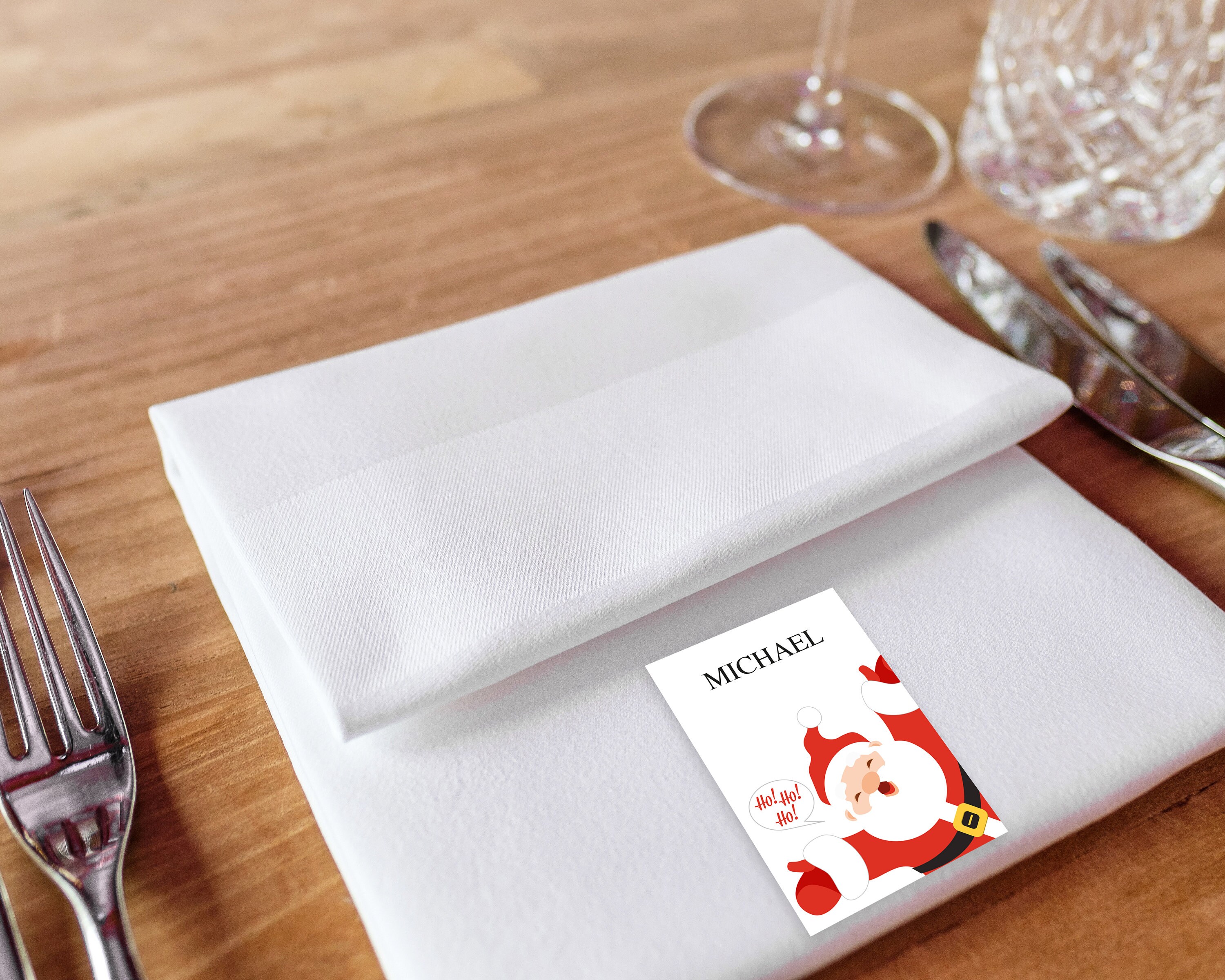 Christmas Place Cards Printable Santa Personalized Table - Etsy UK