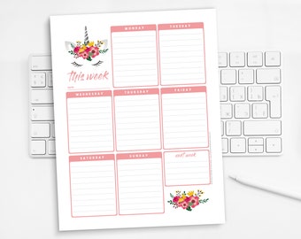 Printable Unicorn Calendar - Etsy