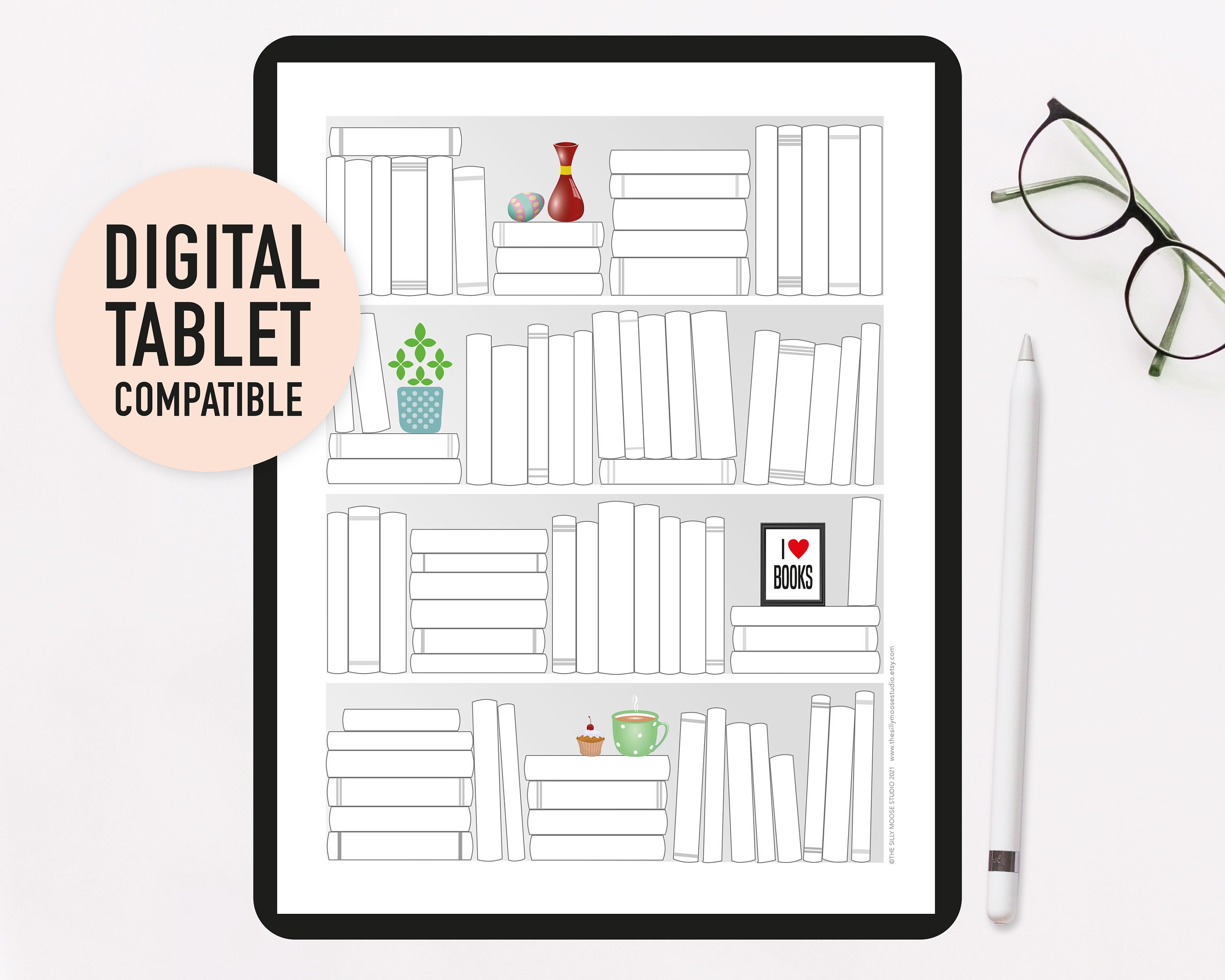 Book Tracker Printable – Bookshelf Reading Log – Reading Challenge ...