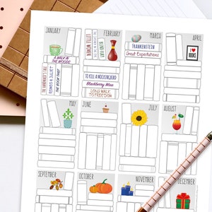 Book Tracker Printable – Bookshelf Reading Log – Books I've Read Poster ...