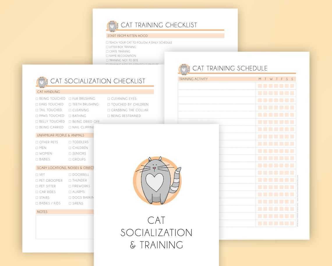 Kitten & Cat Planner Printable Bundle Pet Health Record - Etsy UK