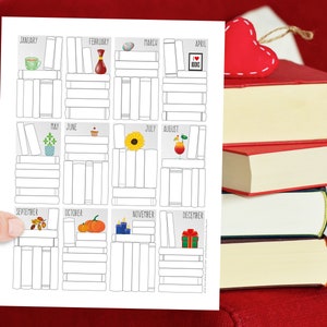 Book Tracker Printable – Bookshelf Reading Log – Books I've Read Poster ...