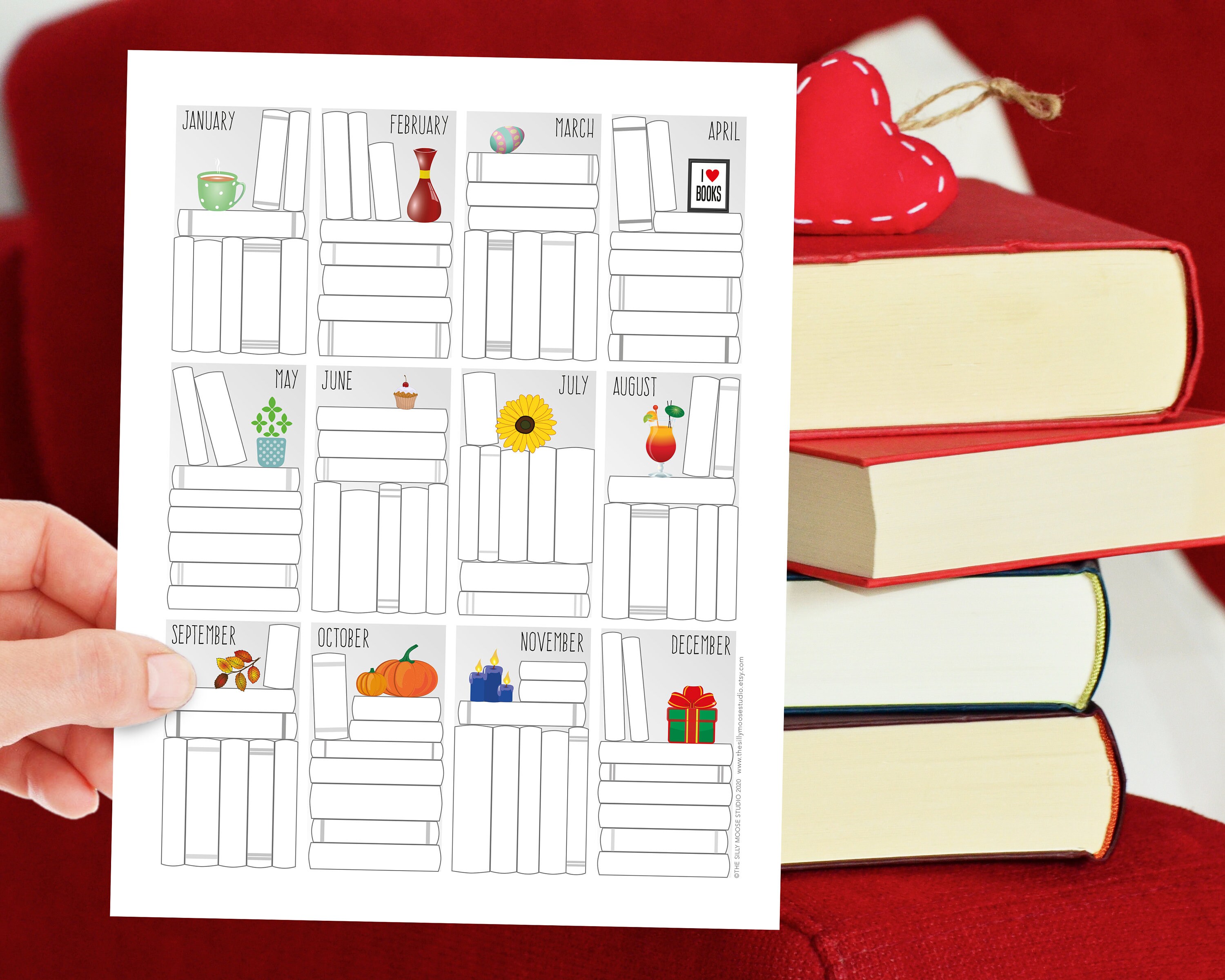 Book Tracker Printable – Bookshelf Reading Log – Books I've Read Poster ...