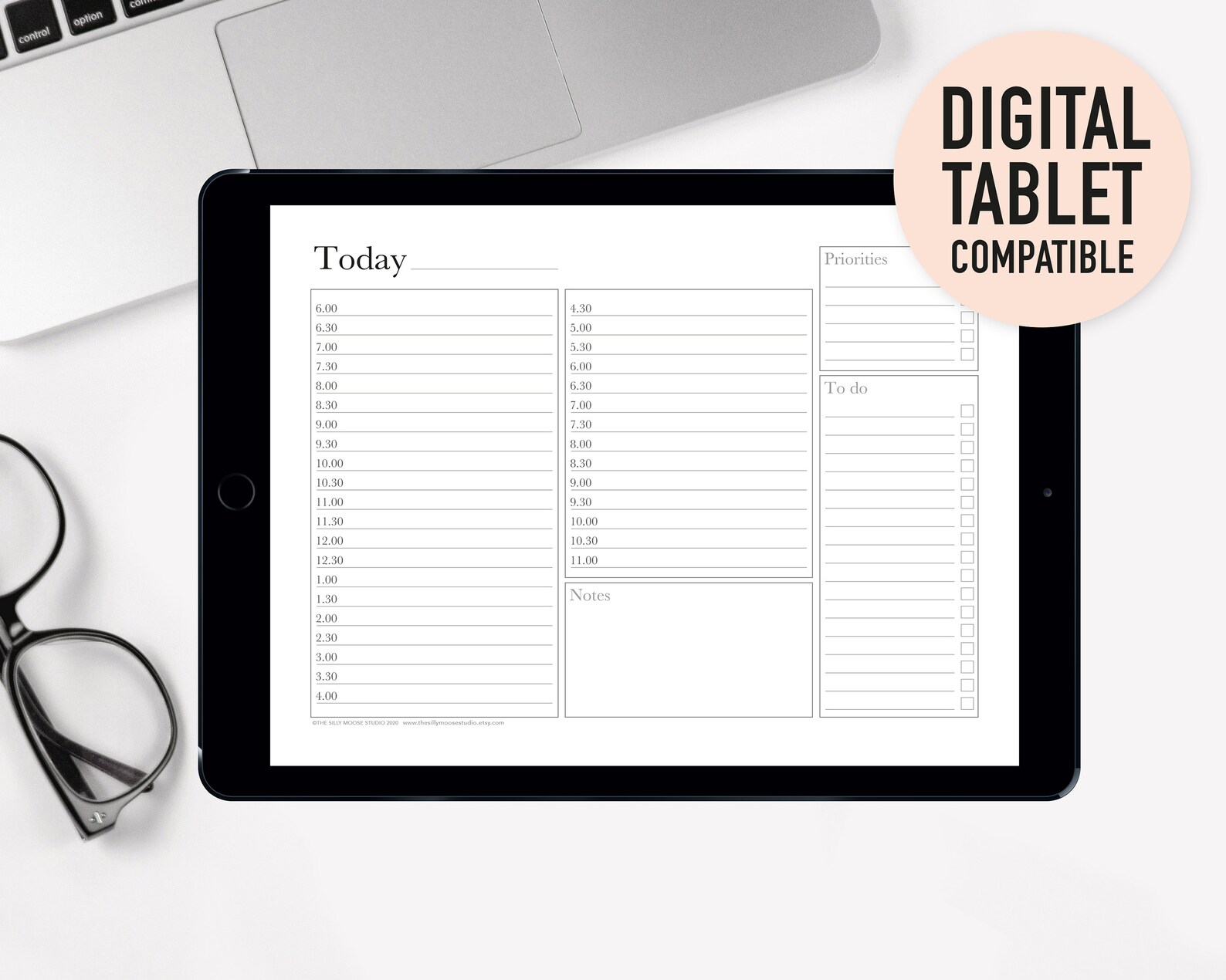 Half Hour Schedule Printable Daily Planner Template Simple - Etsy