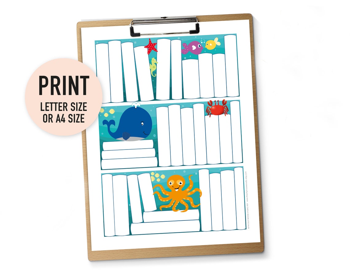 Kids Reading Log Printable Under the Sea Childrens Book - Etsy UK