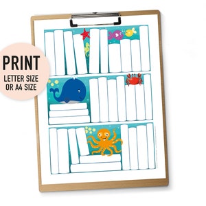 Kids Reading Log Printable – Under the Sea Childrens Book Chart – Ocean ...