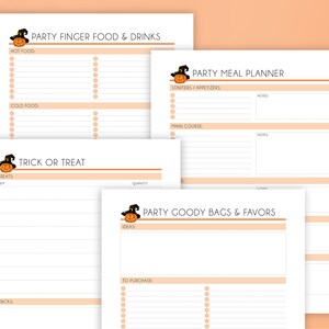 Halloween Party Planner Printable Fillable PDF – Halloween Food ...