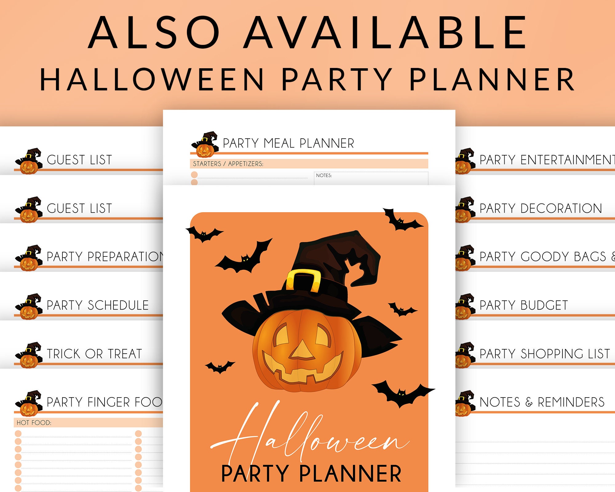 Trick or Treat Sign Editable CANVA Template Printable Halloween Custom ...