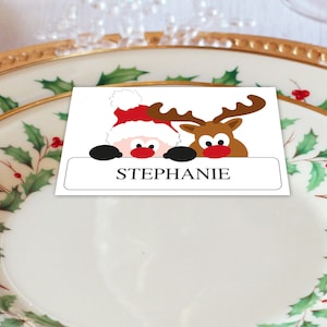 Christmas Editable Place Cards Template – Printable Table Seating Cards ...