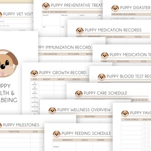 New Puppy Planner Bundle – Printable Pet Care Planner – Puppy Checklist ...