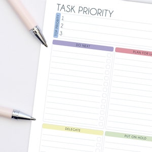 Task to Do List Planner Printable – Eisenhower Matrix Priority List ...