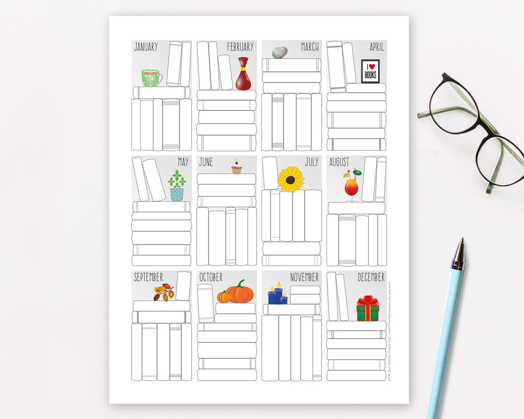 Book Tracker Printable – Bookshelf Reading Log – Books I've Read Poster ...