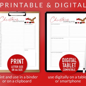 Christmas Menu Planner Printable Kit – Holiday Meal Planning Template ...