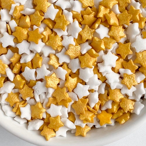 Gold Star Sprinkle Shape-edible Sprinkles - Etsy