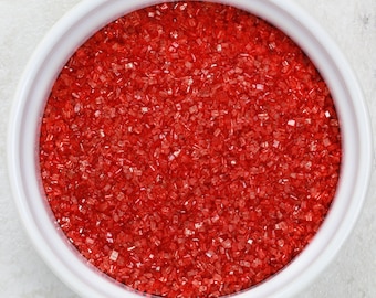 Sugar Crystals Red Chunky Red Sparkling Sugar Sprinkles - Etsy