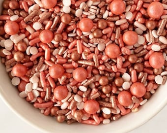 Rose Gold Sprinkle Mix - Etsy