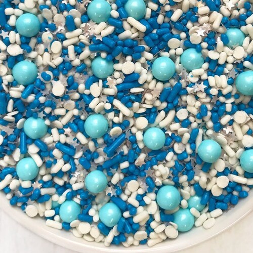 Blue Sprinkle Mix Baby Shower Sprinkles Gender Reveal - Etsy