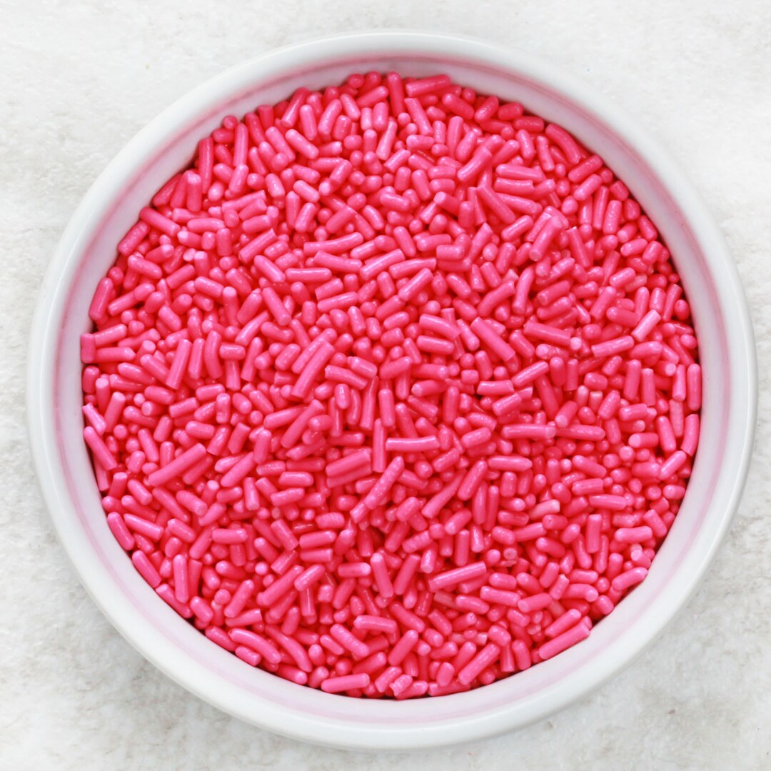 Bright Pink Jimmies | Pink Sprinkles | Baby Shower Sprinkles | 4 Ounces ...