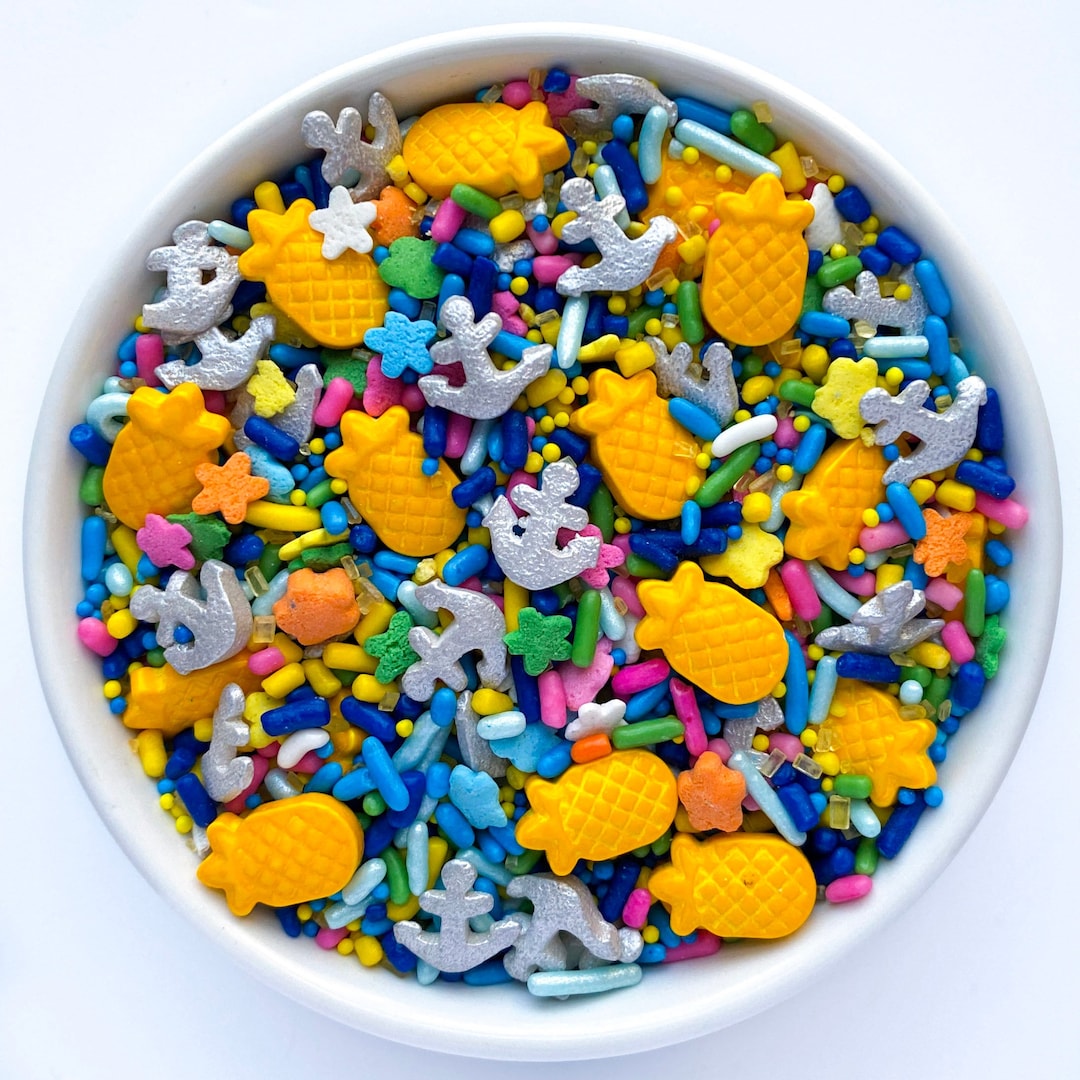 Pineapple Under the Sea Sprinkle Mix | 3 Ounces| Edible Sprinkles ...