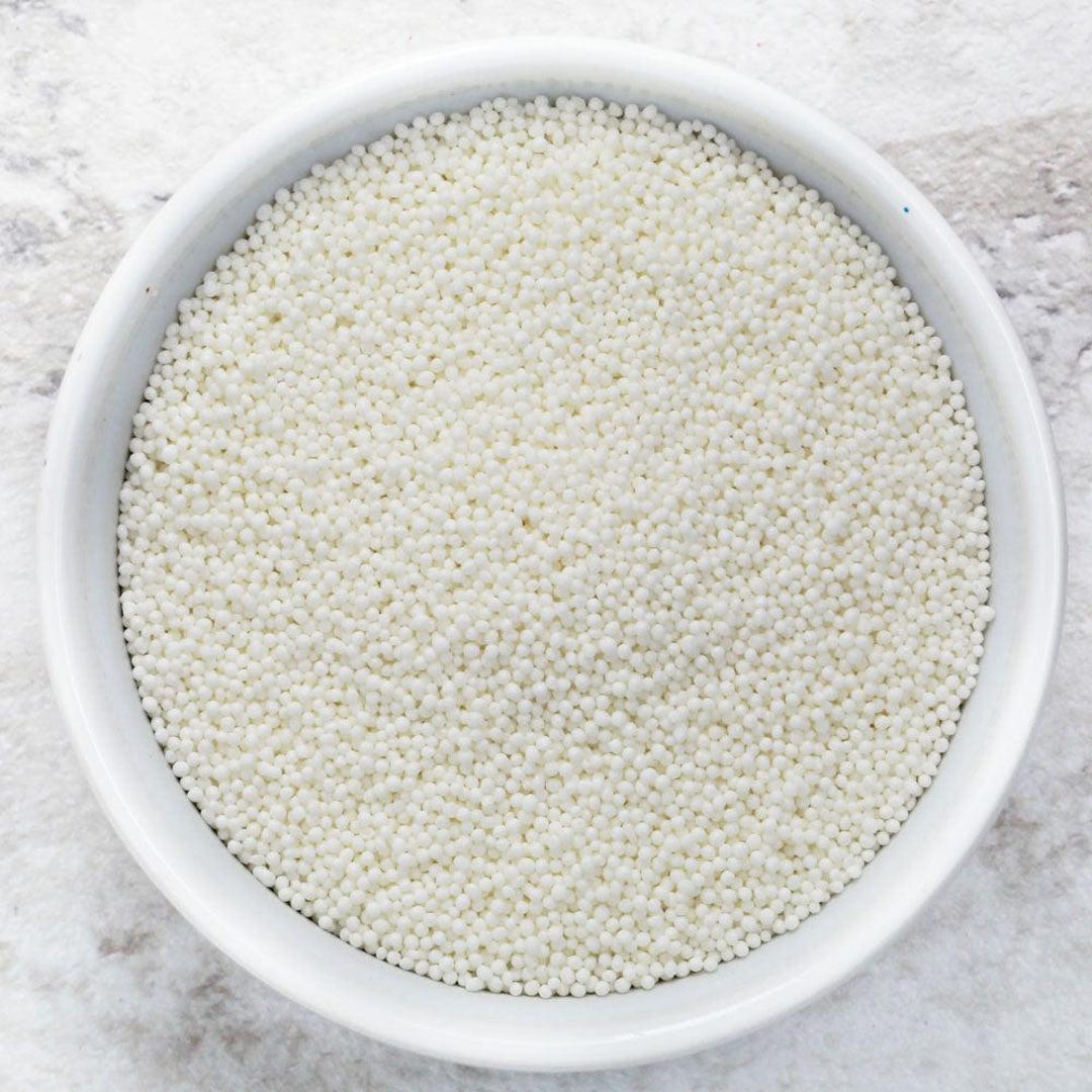 White Nonpareils: Edible Bead Sprinkles (4 Ounces) - Etsy
