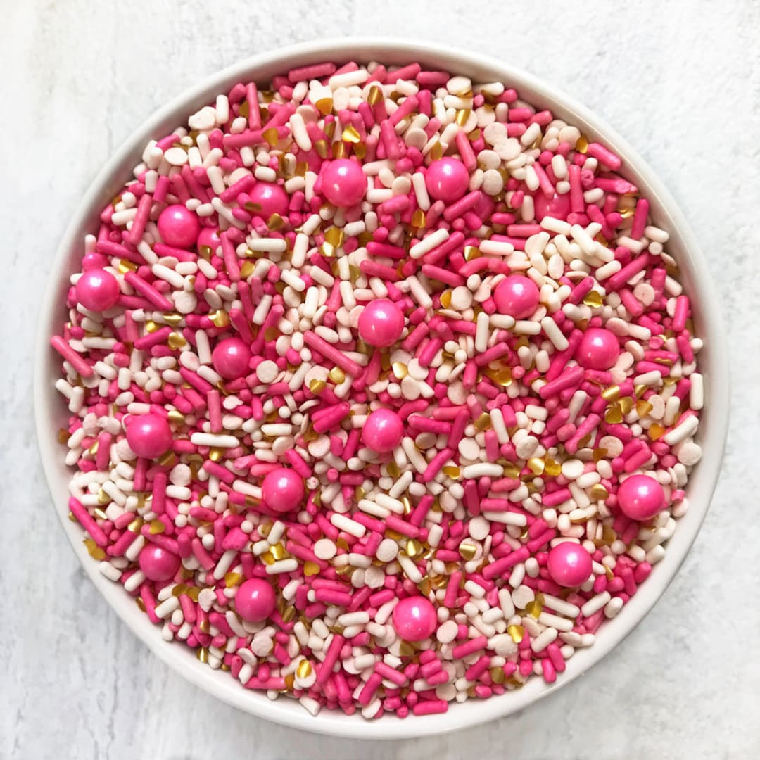 Tickled Pink Sprinkle Mix | Pink Sprinkle Mix | Pink and White With ...